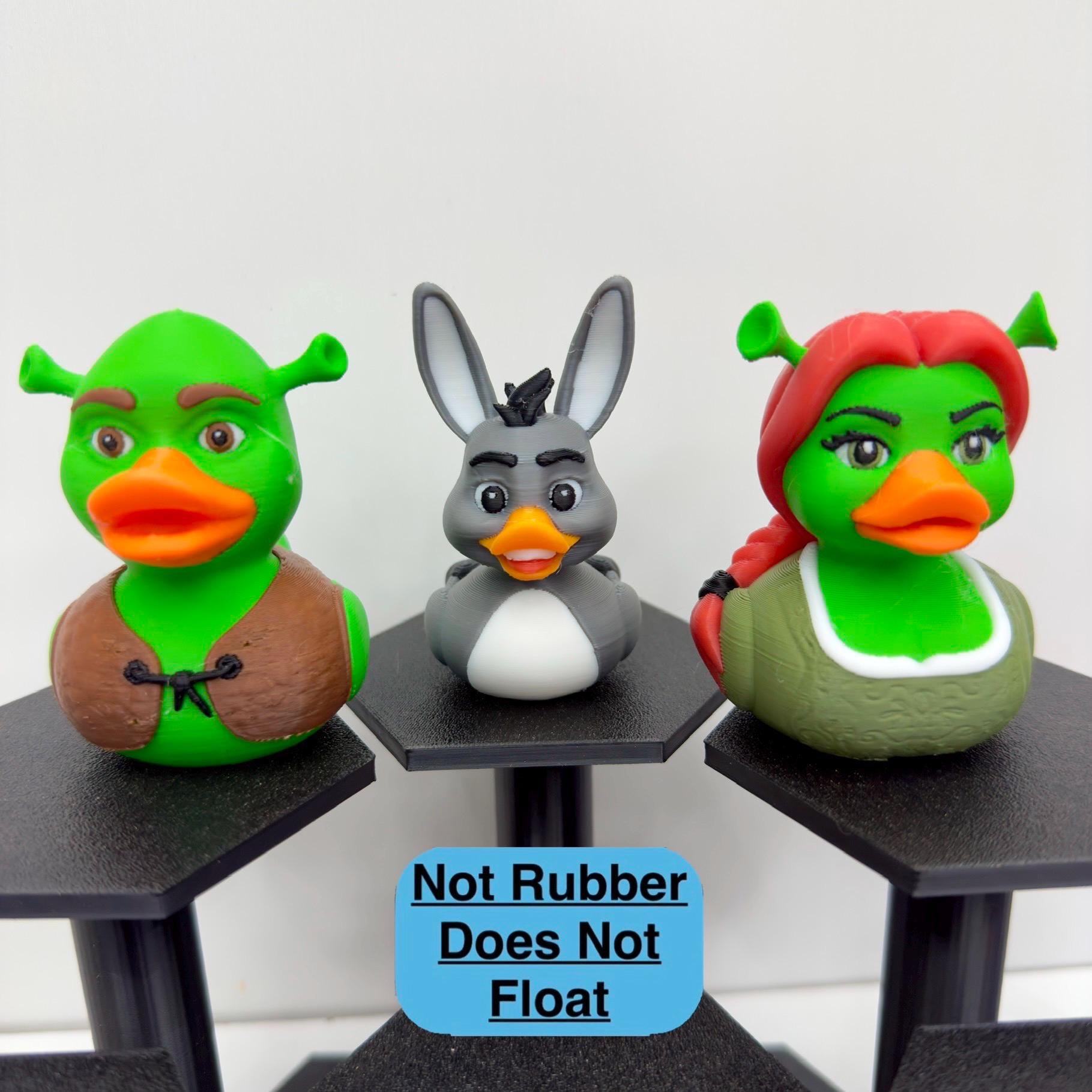Shrek Duck Trio | Princess Fiona, Donkey & Shrek Inspired Ducks | Jeep ...